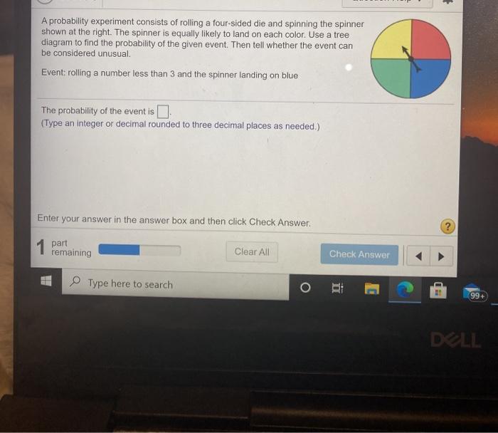 Solved A probability experiment consists of rolling a | Chegg.com