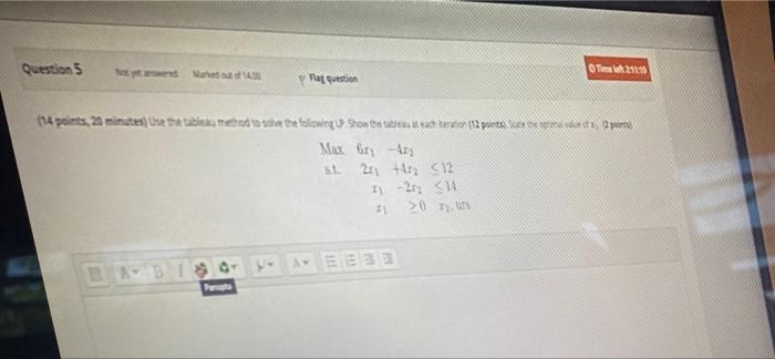 Solved Use the tableau method to solve the following LP. | Chegg.com