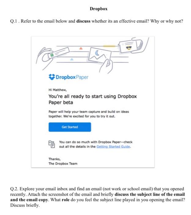 Q.1. Refer to the email below and discuss whether its | Chegg.com