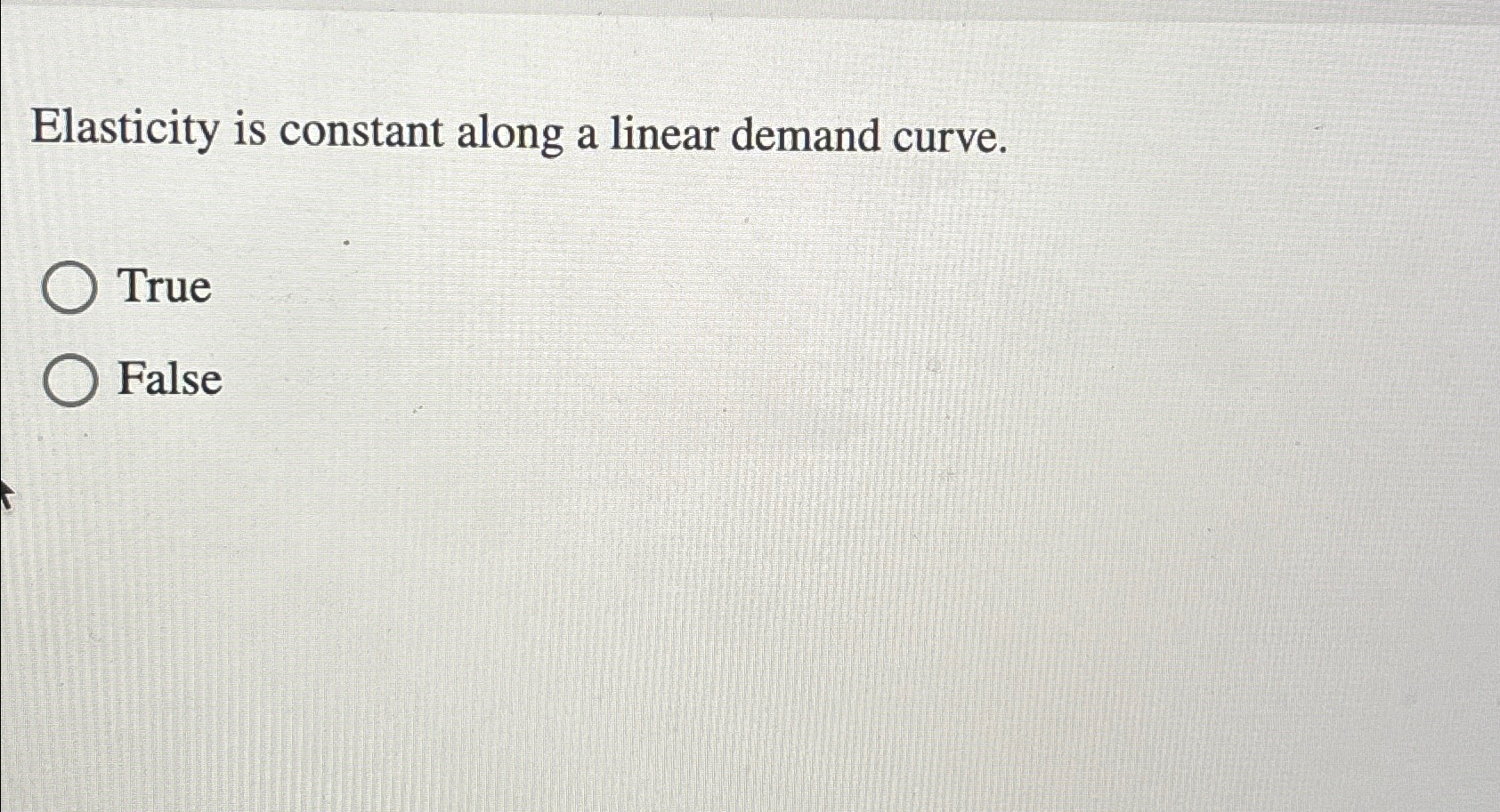 Solved Elasticity is constant along a linear demand | Chegg.com