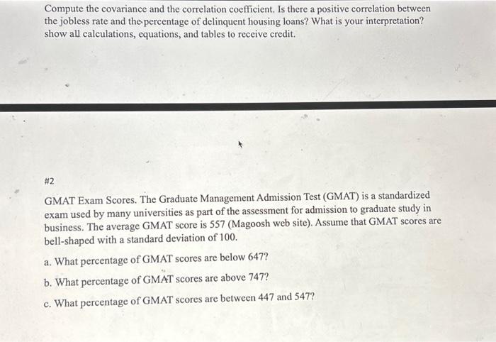 Solved Compute the covariance and the correlation | Chegg.com