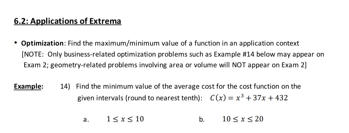 6.2: Applications of ExtremaOptimization: Find the | Chegg.com