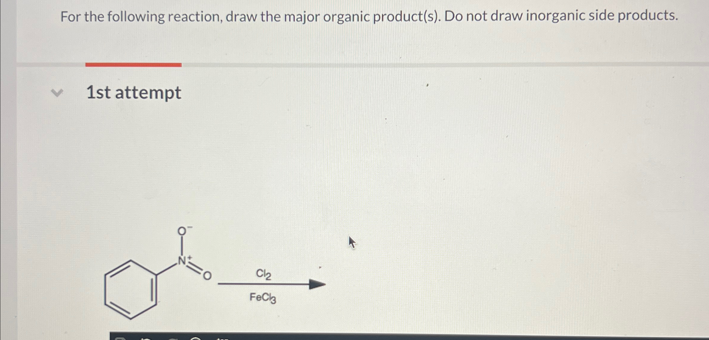 Solved For the following reaction, draw the major organic | Chegg.com