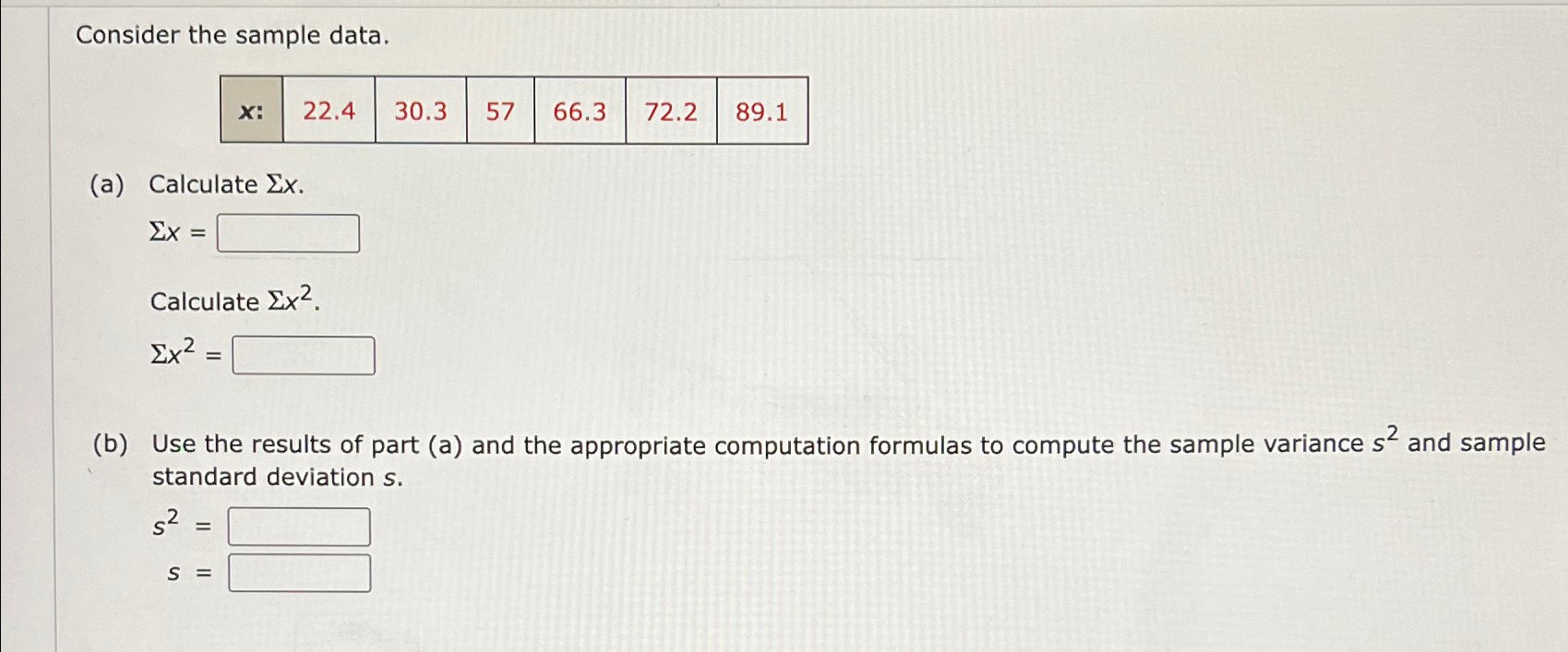 Solved Consider the sample | Chegg.com