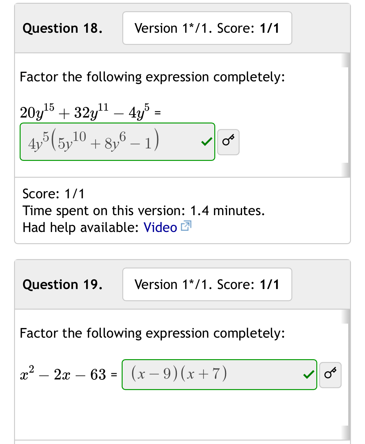 Solved Question 18.Factor the following expression | Chegg.com