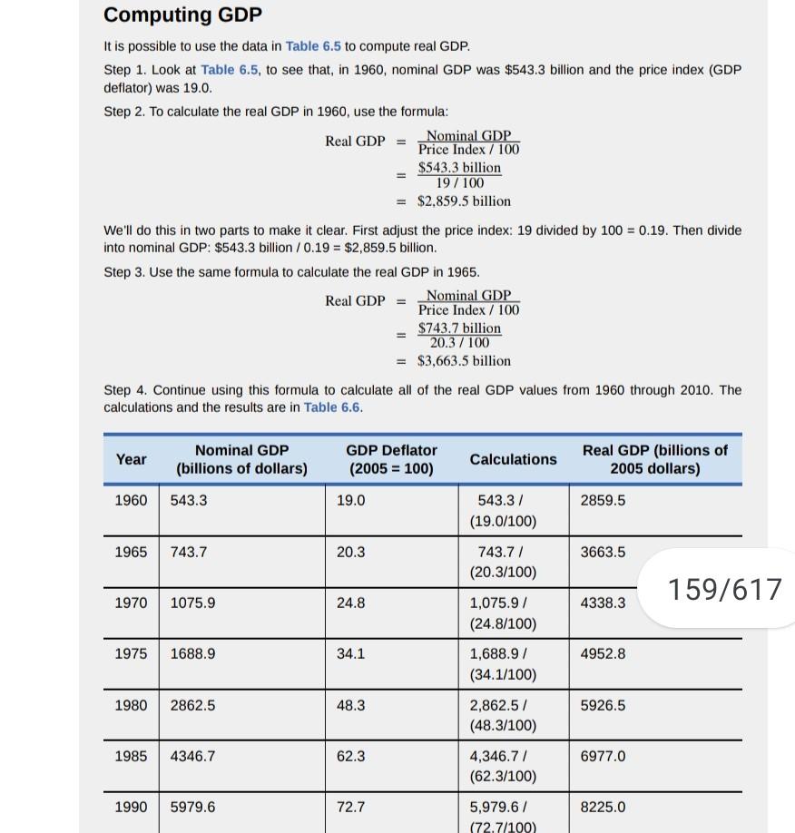 Solved Computing GDP It is possible to use the data in Table | Chegg.com