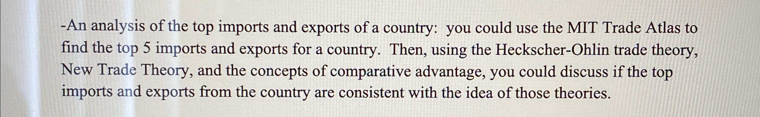 Solved -An analysis of the top imports and exports of a | Chegg.com