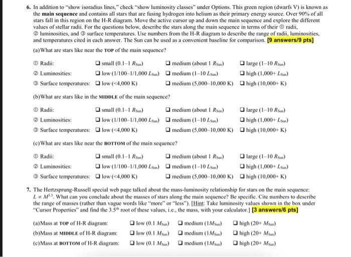 Solved 6. In addition to "show isoradius lines," check "show | Chegg.com