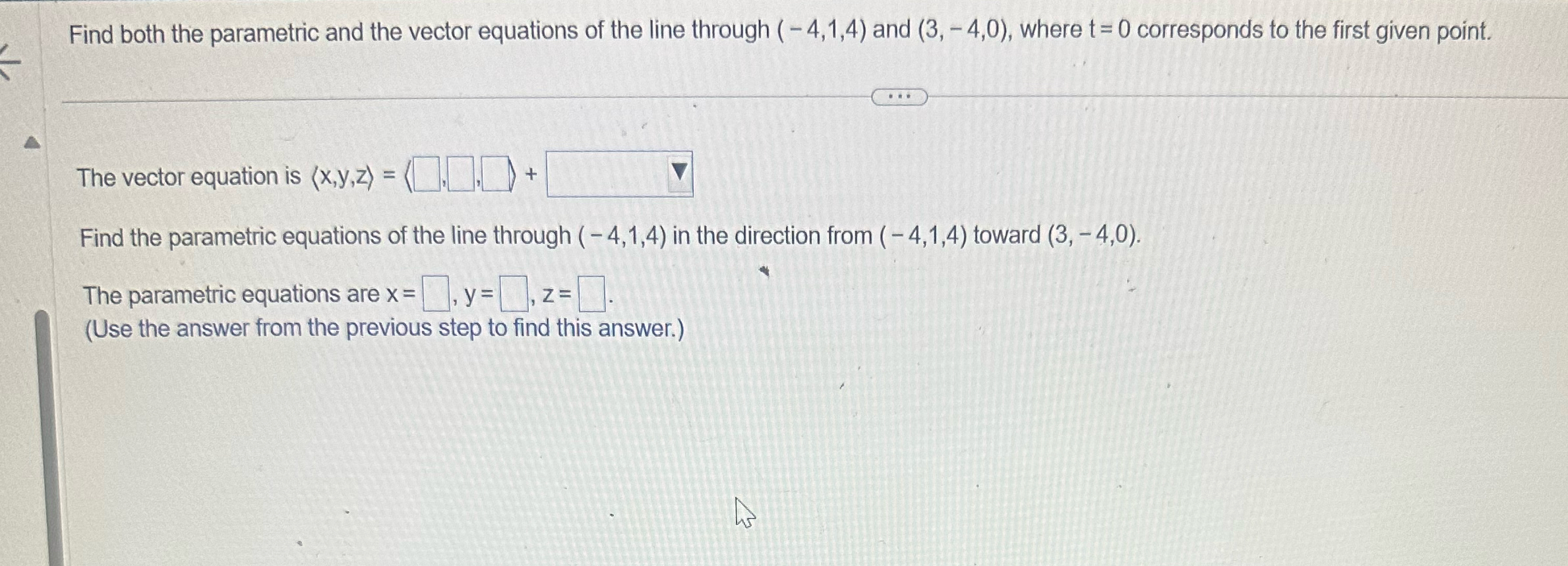 Solved Find both the parametric and the vector equations of | Chegg.com