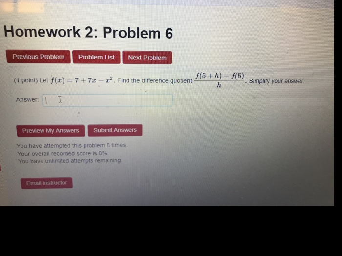 Solved Homework 2: Problem 6 Previous Problem Problem List | Chegg.com