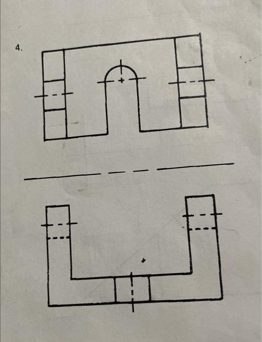 Solved given the top and front views sketch a 3-d picure of | Chegg.com