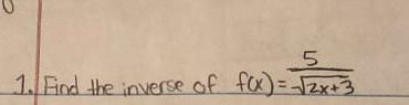 Solved Find the inverse of f(x)=52x+32 | Chegg.com