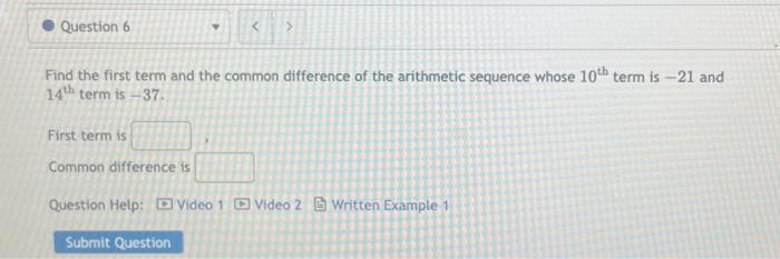 Solved Find the first term and the common difference of the | Chegg.com