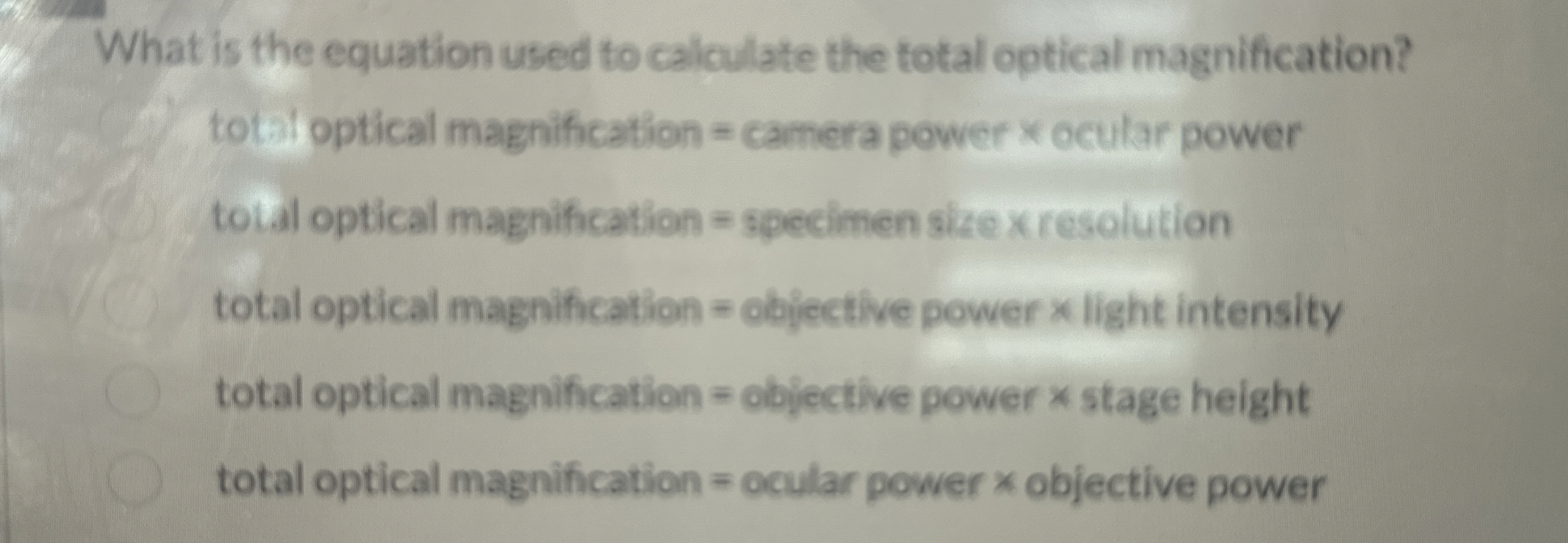 Solved What is the equation used to calculate the total | Chegg.com