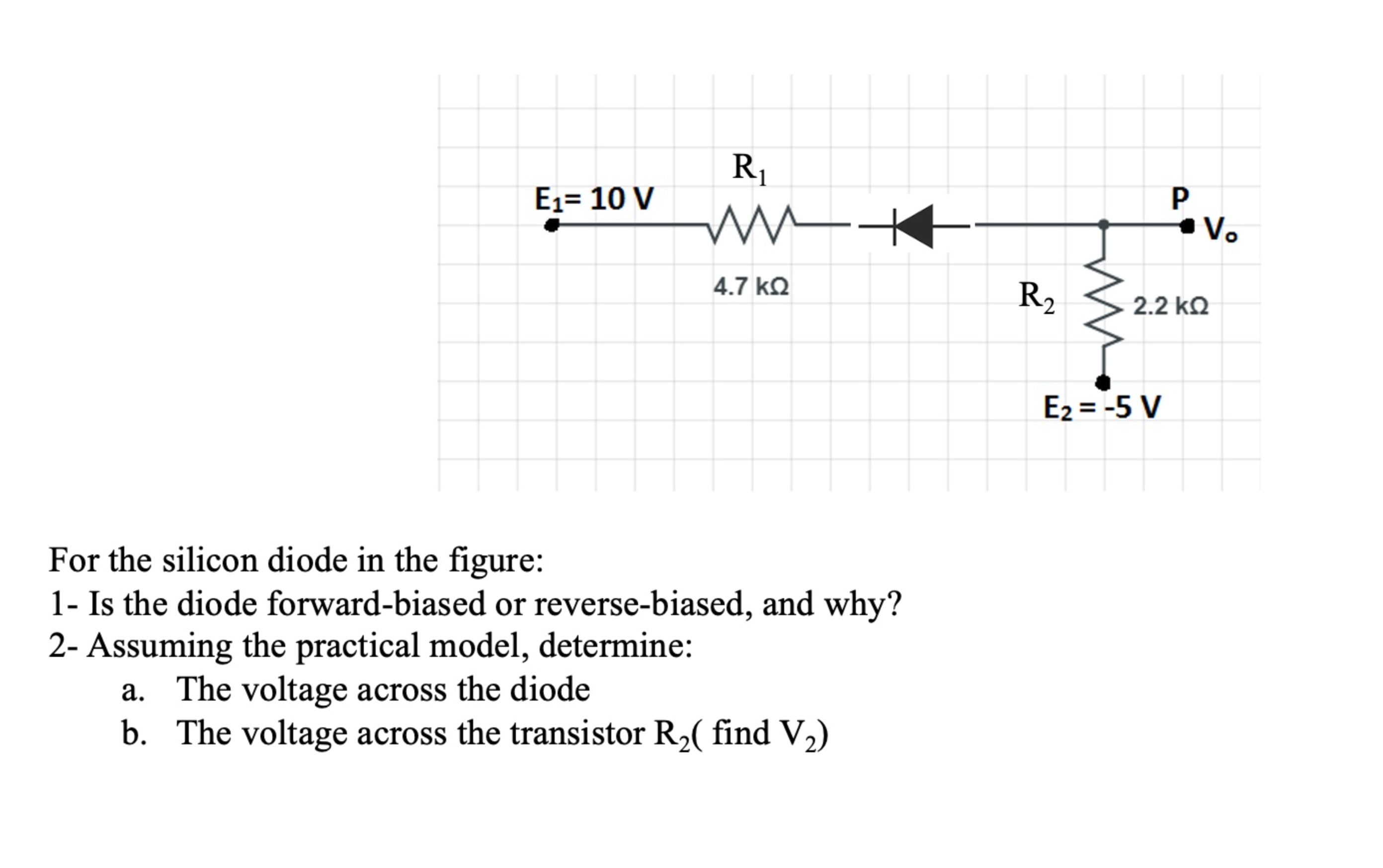 Solved For the silicon diode in the figure: For the | Chegg.com