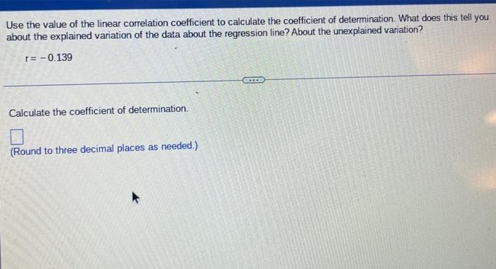 Solved Use the value of the linear correlation coefficient | Chegg.com