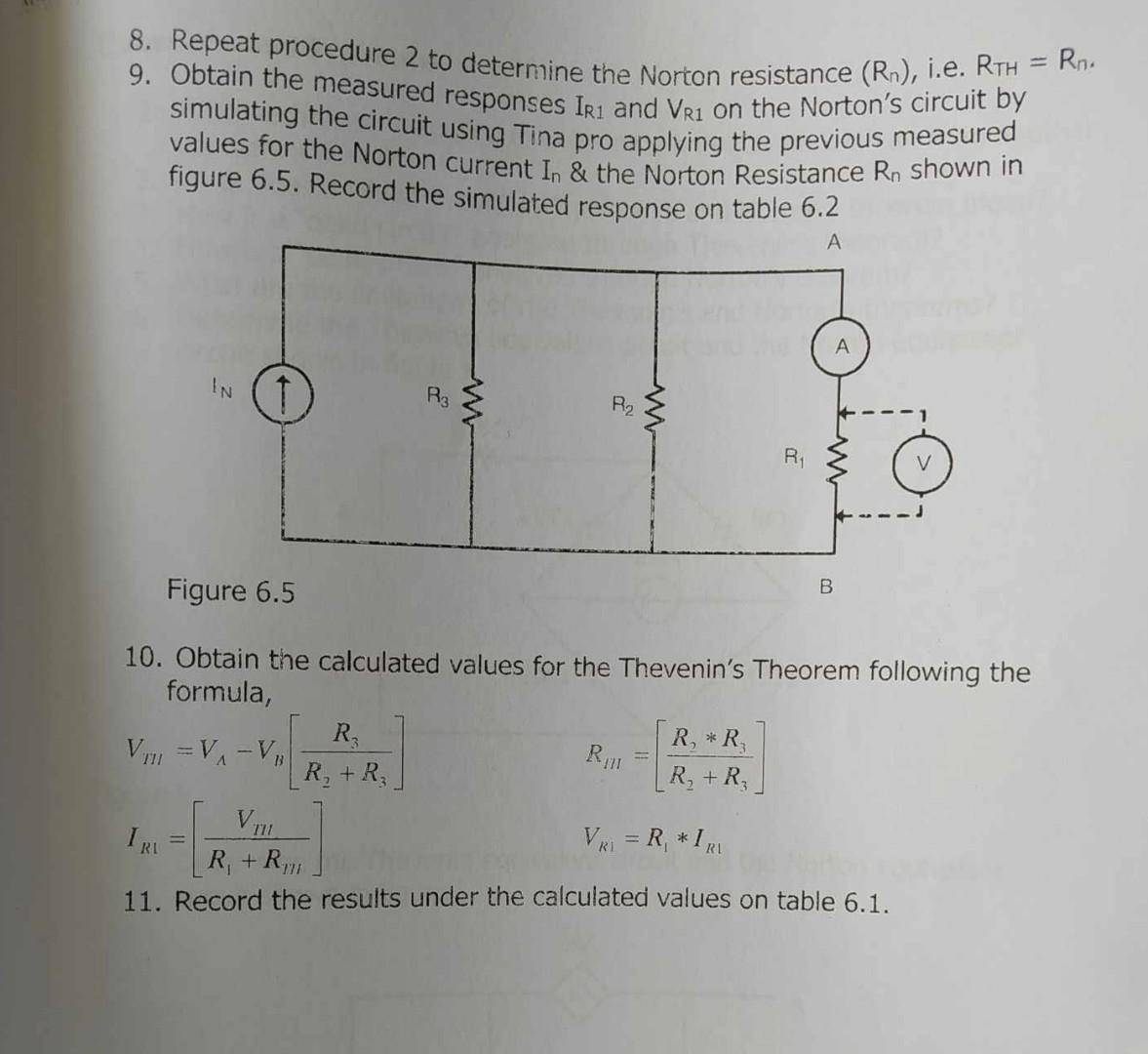 Solved Procedure: 1. Measure the resistances R2 and R3 and | Chegg.com