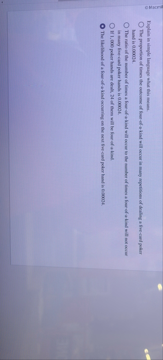 Solved o MacmilExplain in simple language what this | Chegg.com