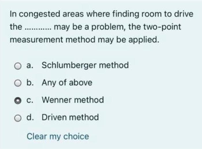 Solved In congested areas where finding room to drive the | Chegg.com