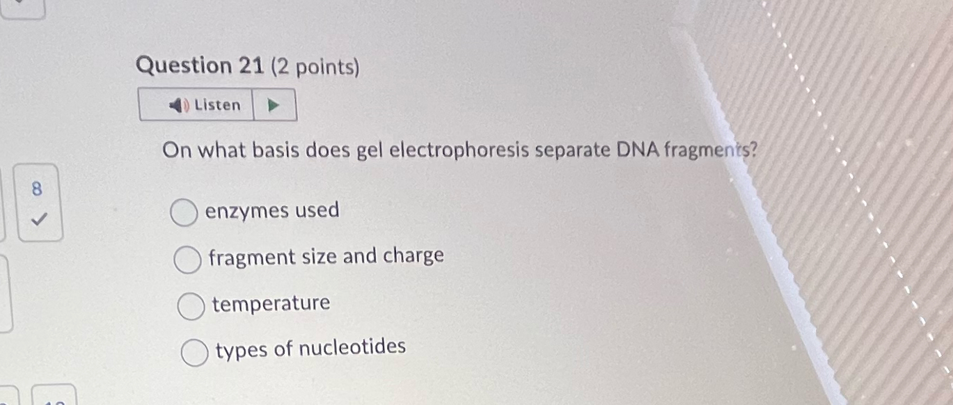 Solved Question 21 (2 ﻿points)ListenOn what basis does gel | Chegg.com