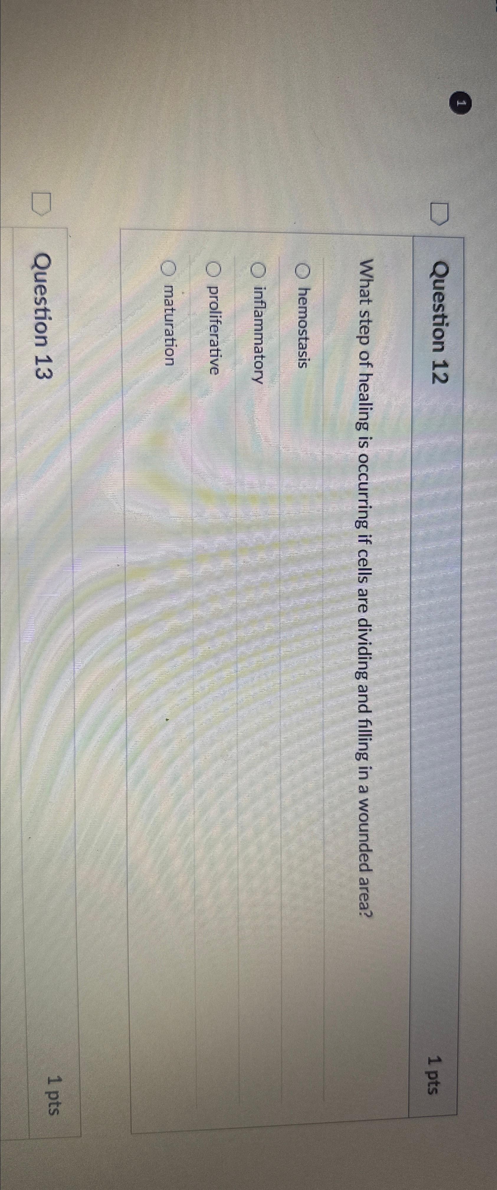 Solved Question 121 ﻿ptsWhat step of healing is occurring if | Chegg.com