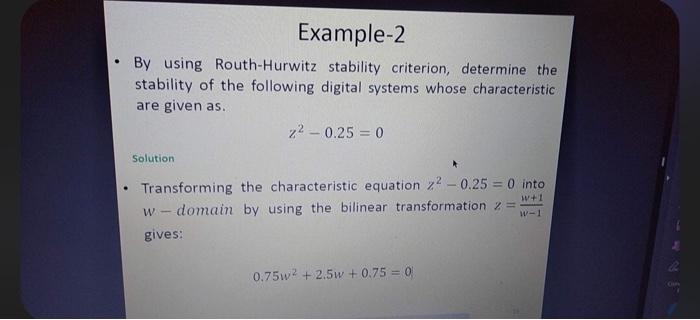 Solved By using Routh-Hurwitz stability criterion, determine | Chegg.com