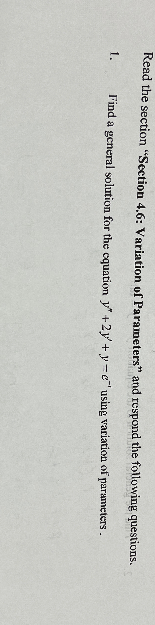 Solved Read the section "Section 4.6: Variation of | Chegg.com