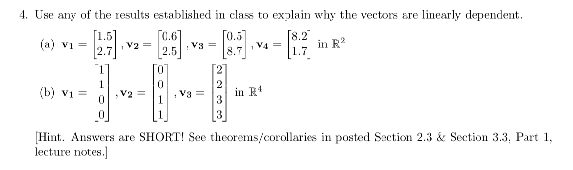 Use any of the results established in class to | Chegg.com