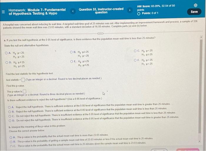 Solved Homework: Module 7- Fundamental of Hypothesis Testing | Chegg.com