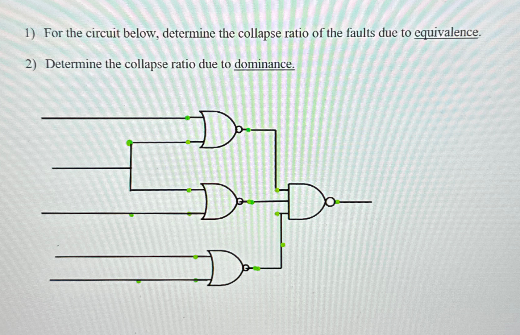 Solved For the circuit below, determine the collapse ratio | Chegg.com