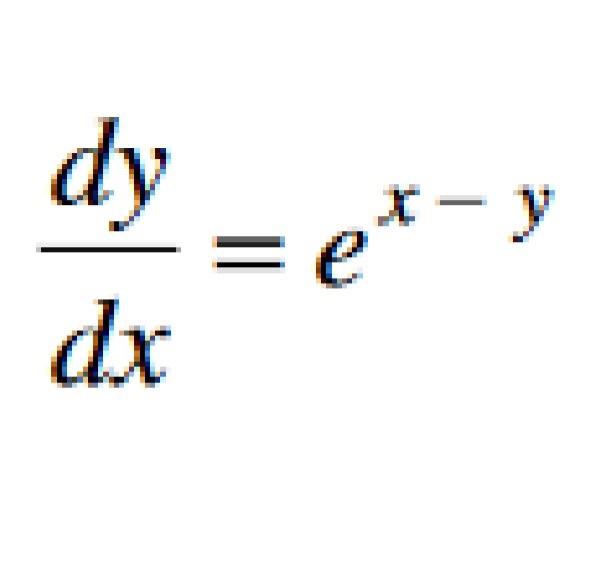 Solved dxdy=ex−y | Chegg.com