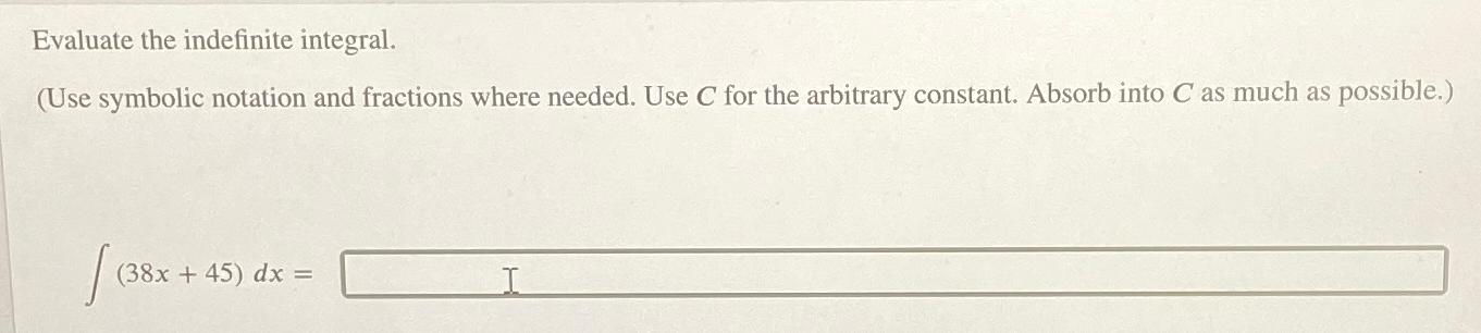 Solved Evaluate the indefinite integral.(Use symbolic | Chegg.com