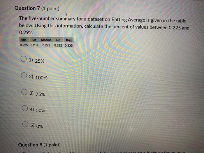 [Solved]: please help!! The five-number summary for a datase