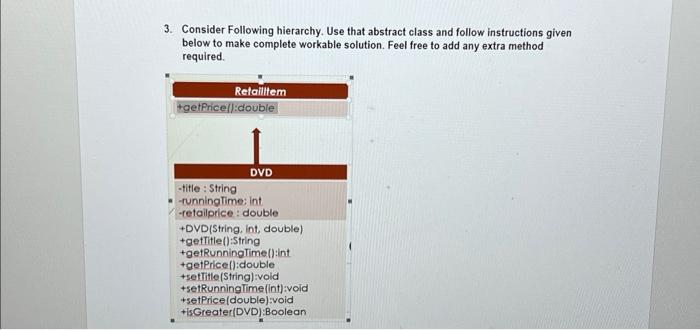Solved 3. Consider Following hierarchy. Use that abstract | Chegg.com