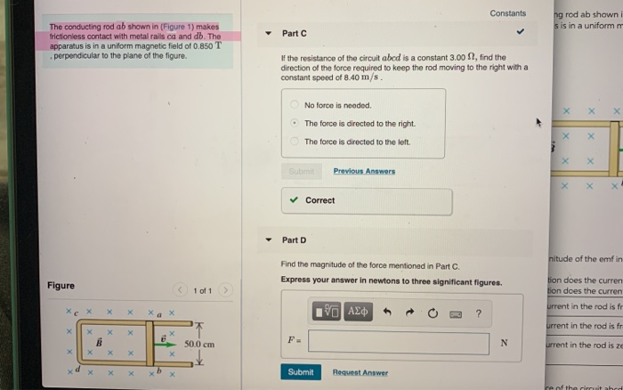 Solved Constants ng rod ab shown in the sis in a uniform | Chegg.com