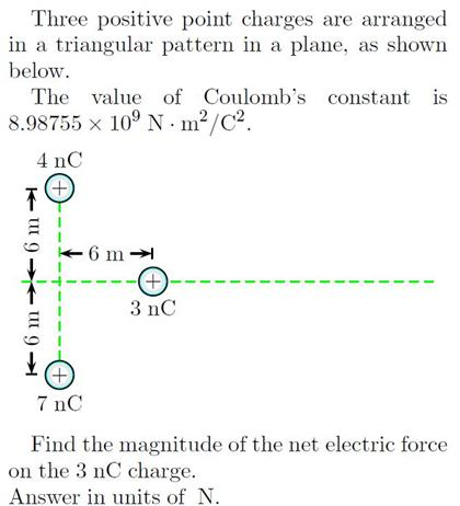 Solved Three positive point charges are arranged in a | Chegg.com