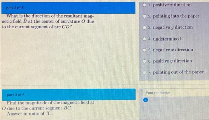 Solved part 1 of 5 The current loop ABCDA carries current | Chegg.com
