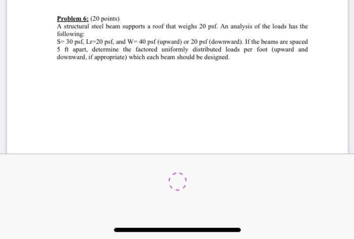 Solved Problem 6: (20 points) A structural steel beam | Chegg.com
