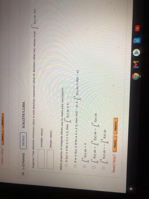 Solved Need Help? Randit Watch it 15. [-/1 Points) DETAILS | Chegg.com