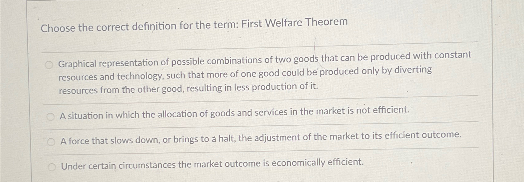 Solved Choose the correct definition for the term: First | Chegg.com