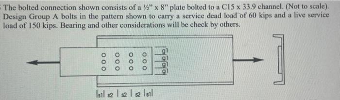Solved The bolted connection shown consists of a 1/2"×8 " | Chegg.com