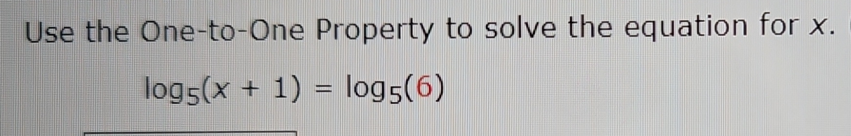 Solved Use the One-to-One Property to solve the equation for | Chegg.com