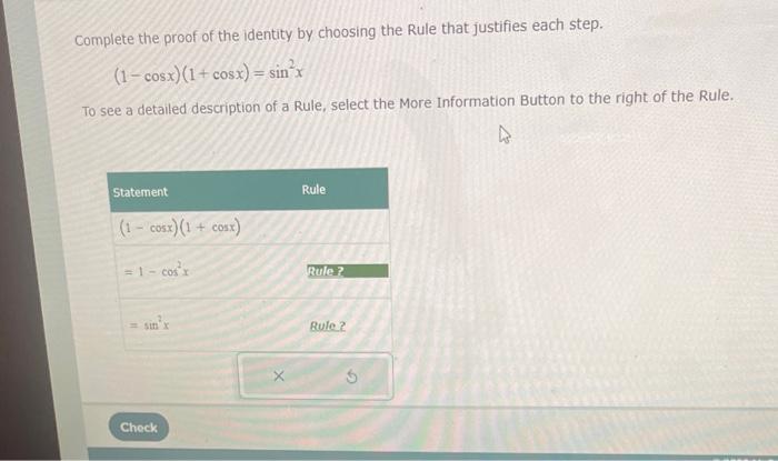 Solved Complete the proof of the identity by choosing the | Chegg.com