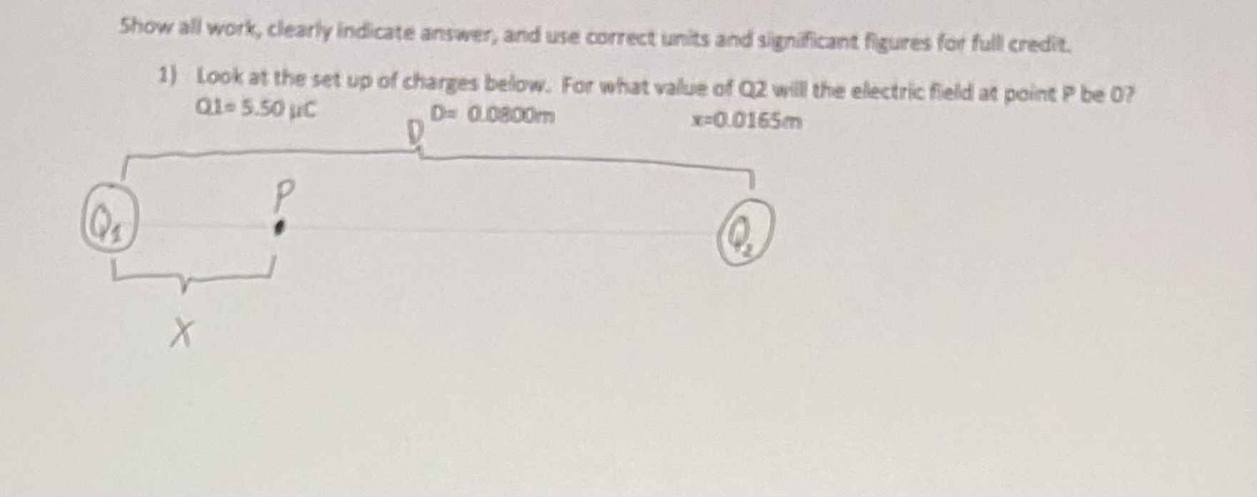 Look at the set up of charges below. For what value | Chegg.com
