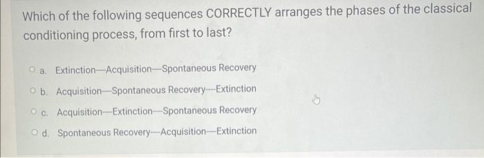 Solved Which of the following sequences CORRECTLY arranges | Chegg.com