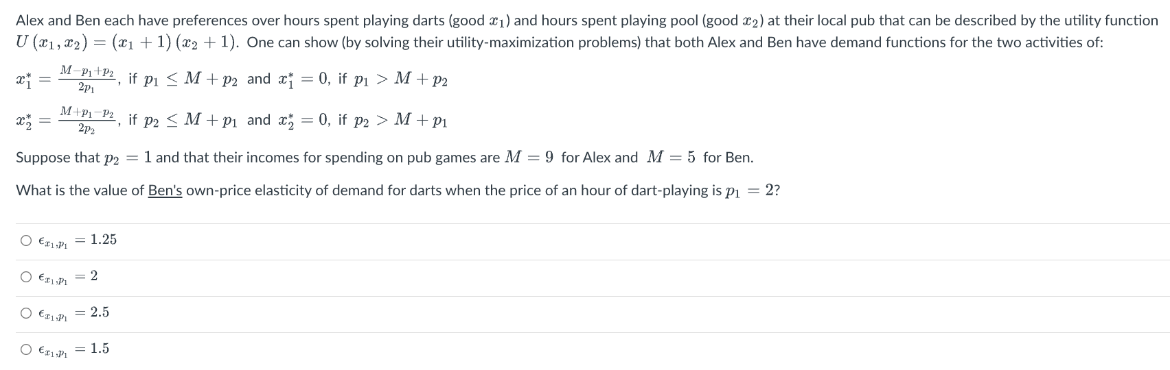 Solved Alex and Ben each have preferences over hours spent | Chegg.com