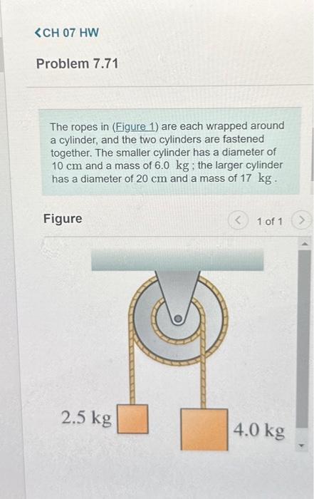 Solved The ropes in (Figure 1) are each wrapped around a | Chegg.com