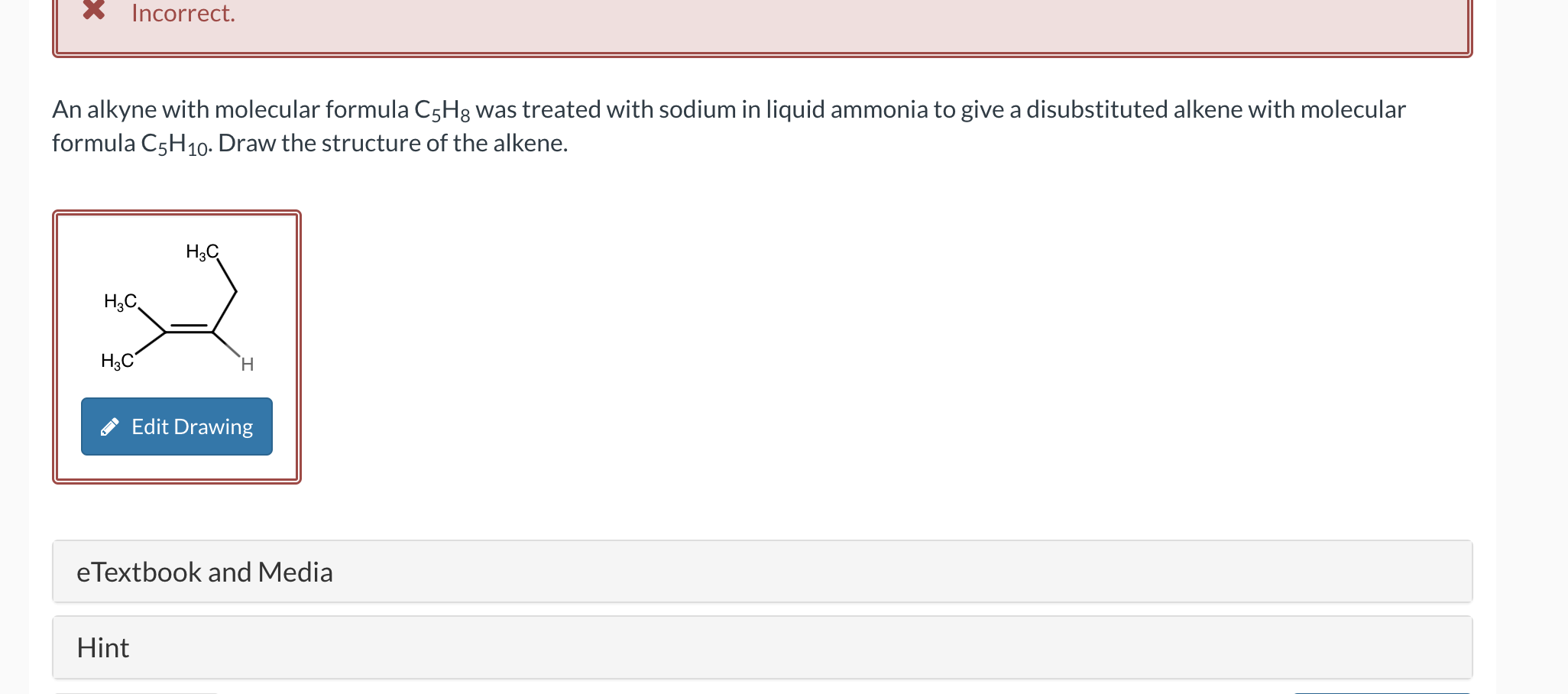 Solved An ﻿alkyne with molecular formula C5H8 ﻿was treated | Chegg.com