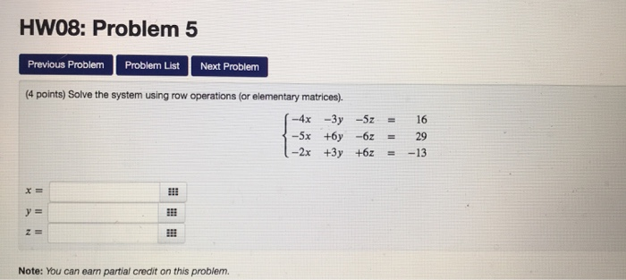 Solved HW08: Problem 5 Previous Problem Problem List Next | Chegg.com