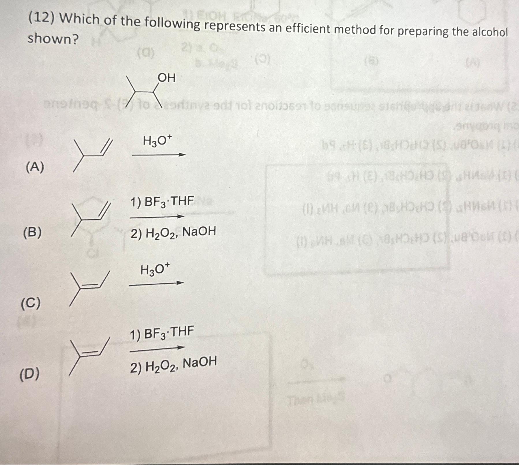 Solved (12) ﻿Which of the following represents an efficient | Chegg.com